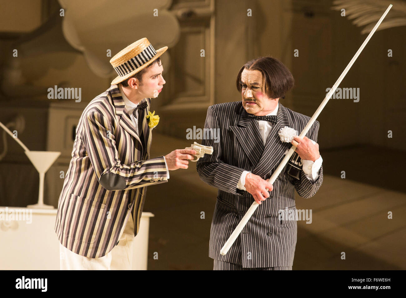 London, UK. 19 November 2015. Anthony Gregory as Nanki-Poo and Richard ...