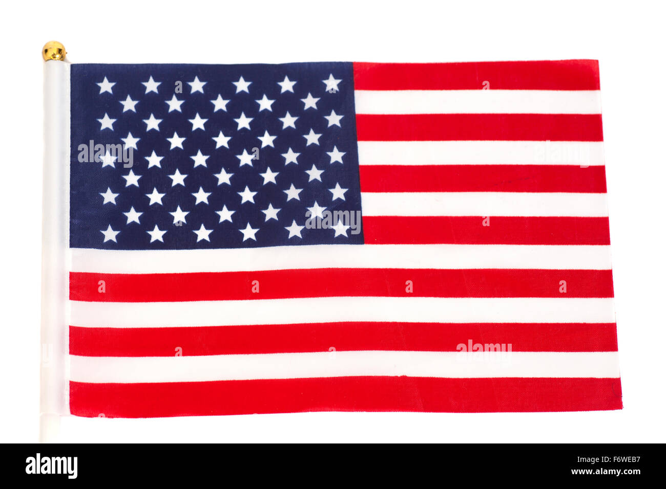 American flag isolated on white Stock Photo - Alamy