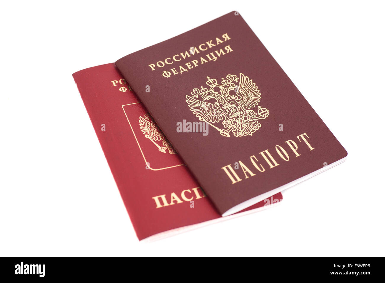 Russian Passports isolated on white Stock Photo - Alamy