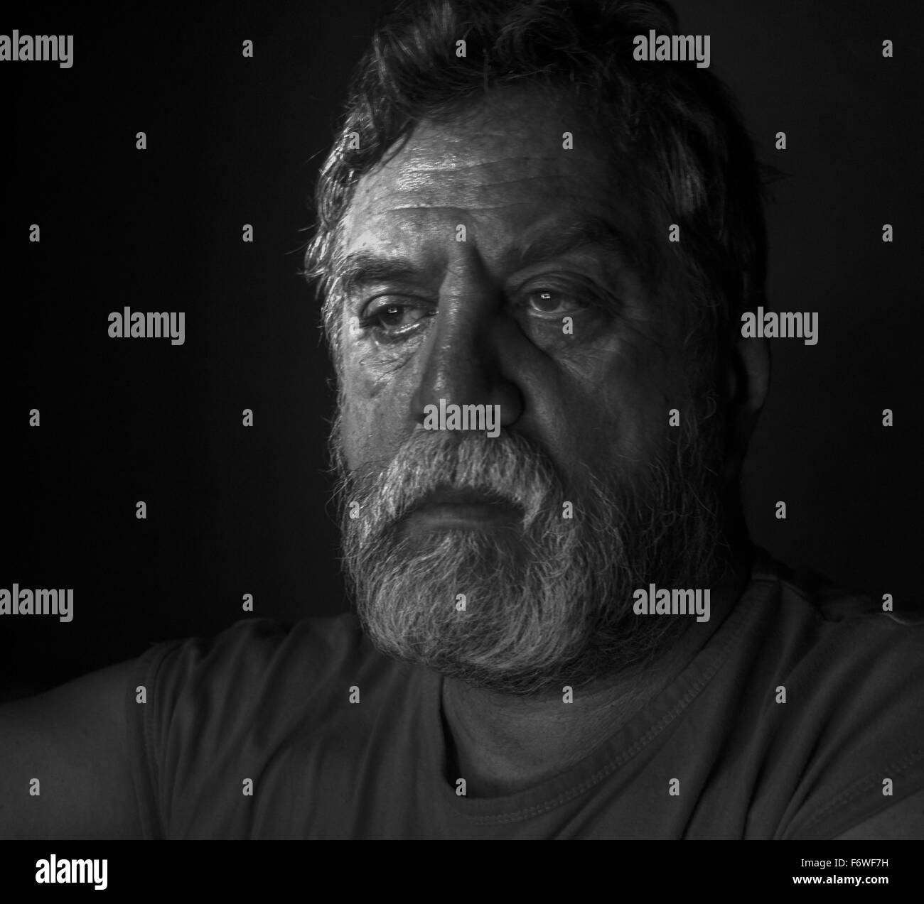 Nov. 18, 2015 - sad middle-aged bearded man. © Igor Goiovniov/ZUMA Wire ...