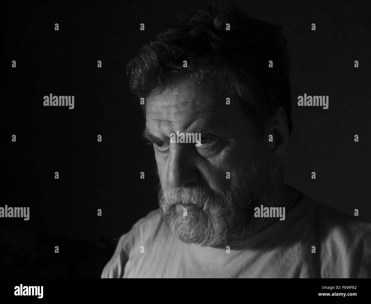 Nov. 18, 2015 - sad middle-aged bearded man. © Igor Goiovniov/ZUMA Wire ...