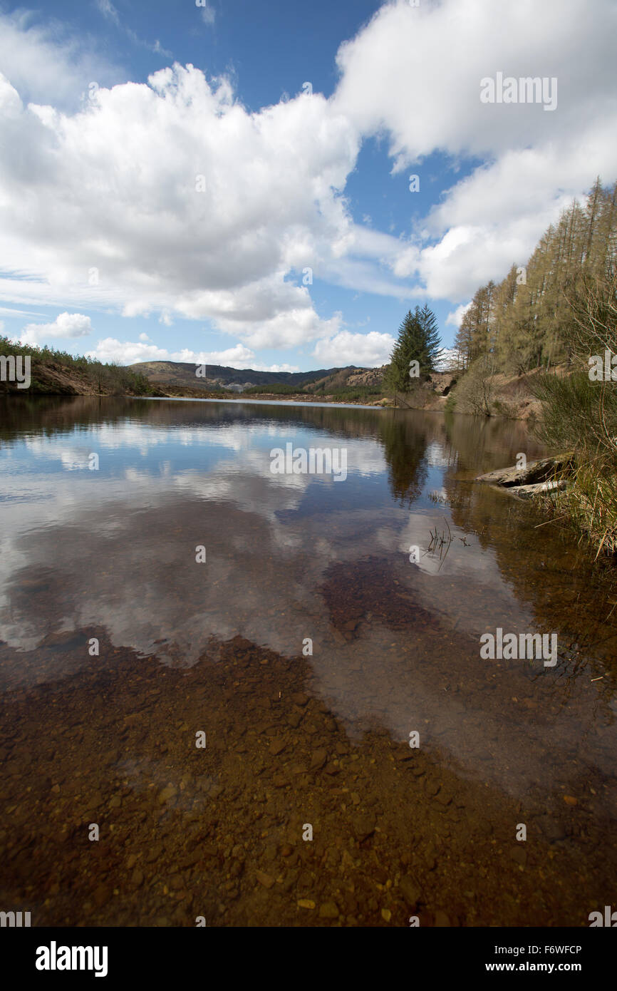 Trossachs, Scotland. Picturesque view of Loch Reoidhte located on the ...