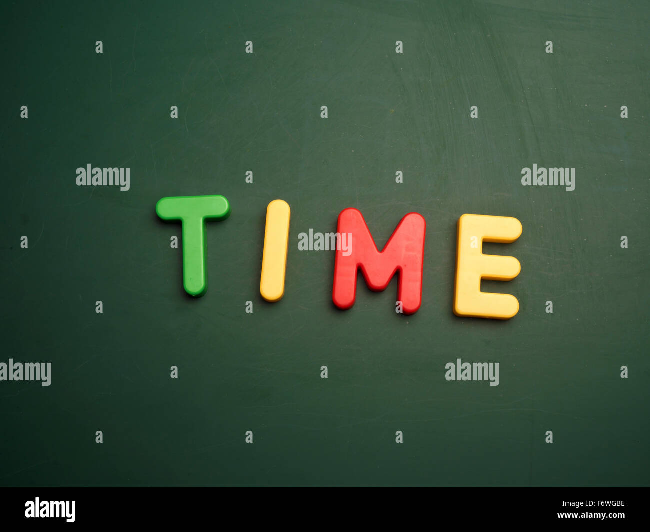 Time letters word spell hi-res stock photography and images - Alamy