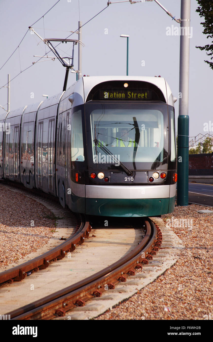 Tram system near Wilkinson Street; Nottingham Stock Photo - Alamy
