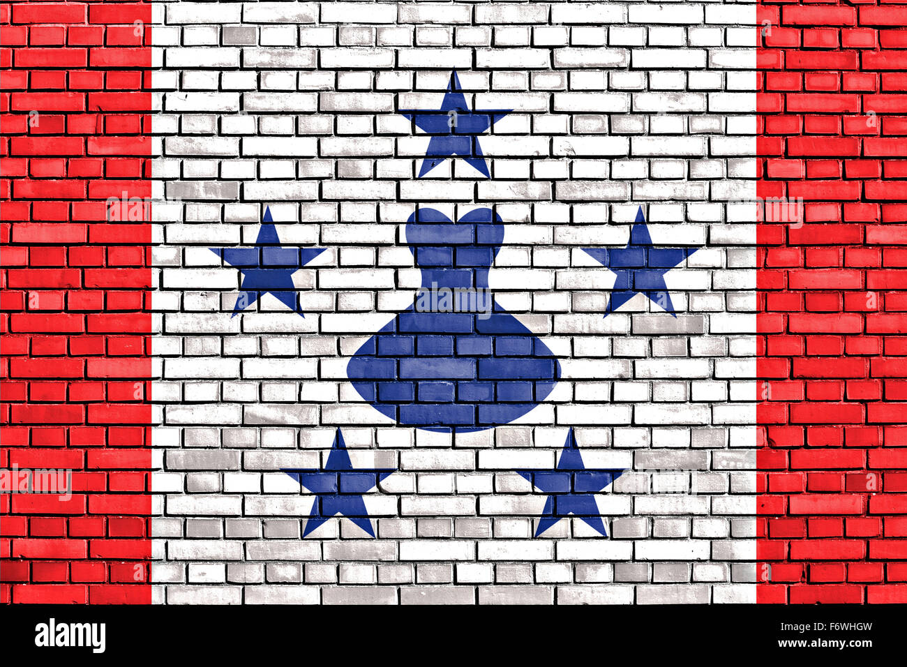 flag of Austral Islands painted on brick wall Stock Photo - Alamy