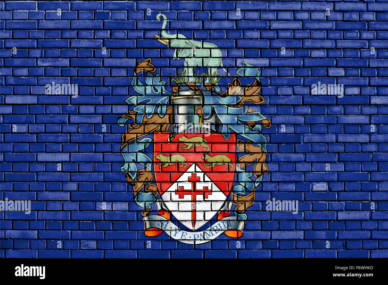 flag of Bulawayo painted on brick wall Stock Photo - Alamy