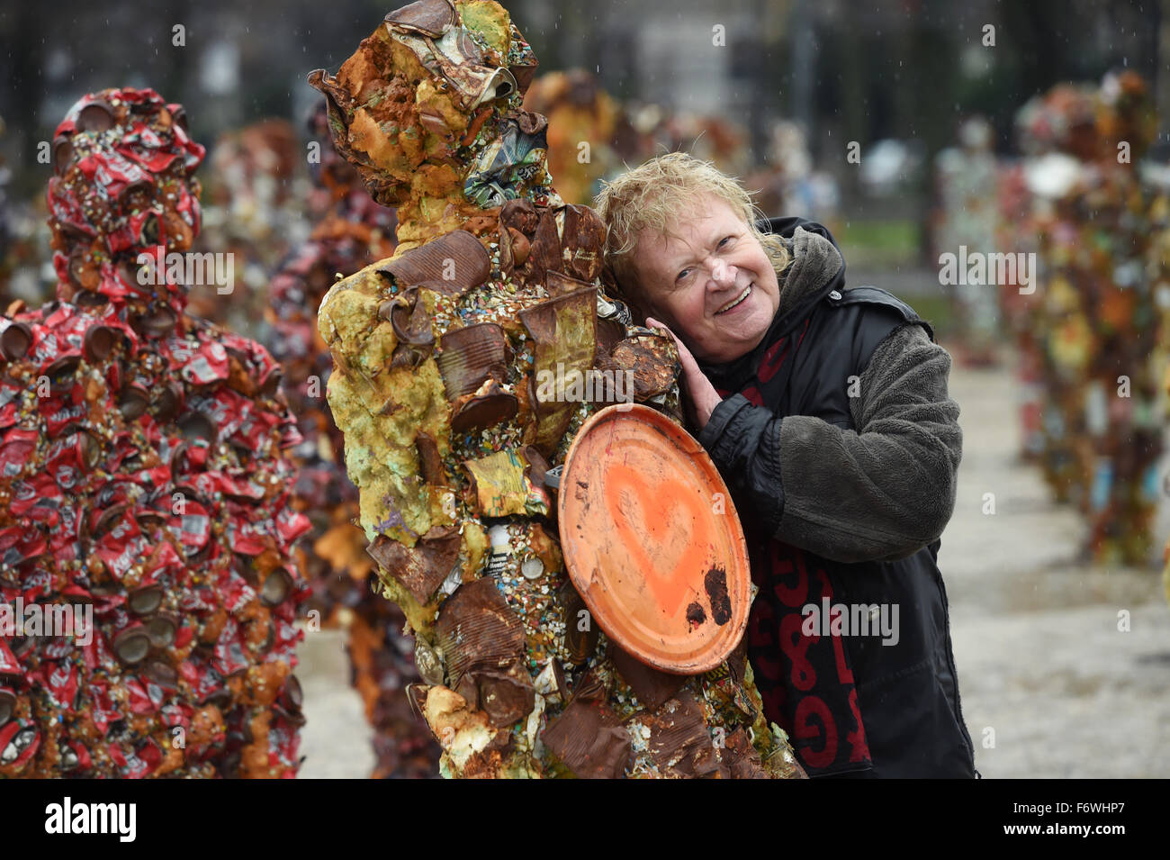 Munich, Germany. 20th Nov, 2015. Artist HA Schult smiles as he stands ...