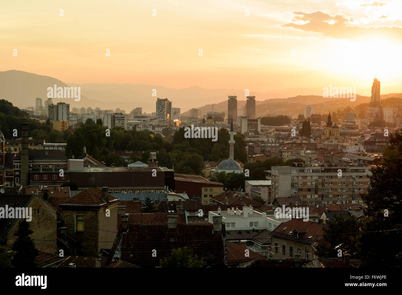 Sarajevo sunset sarajevo bosnia sarajevo hi-res stock photography and ...