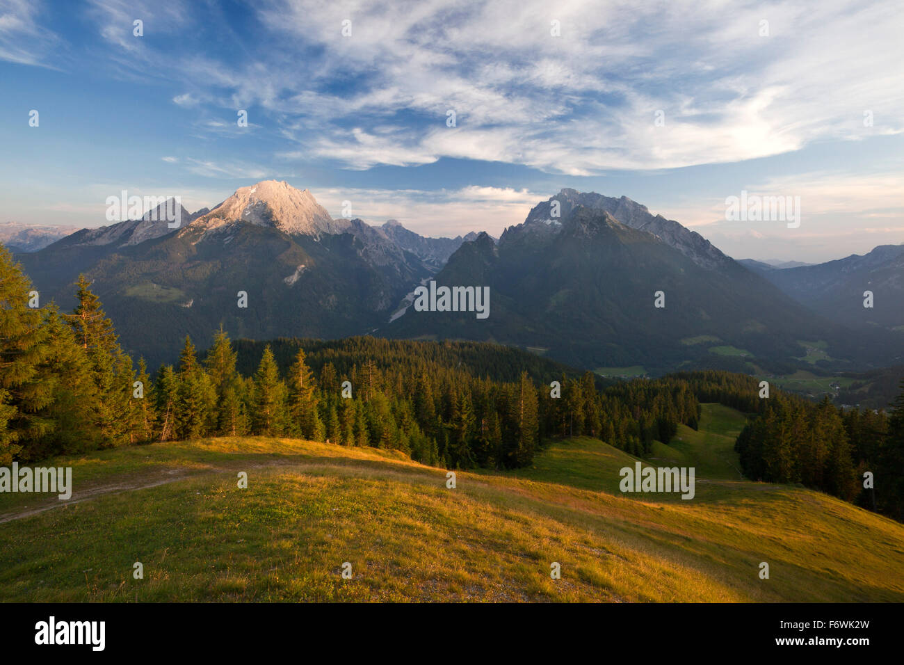 View to Watzmann and Hochkalter, Berchtesgaden region, Berchtesgaden ...