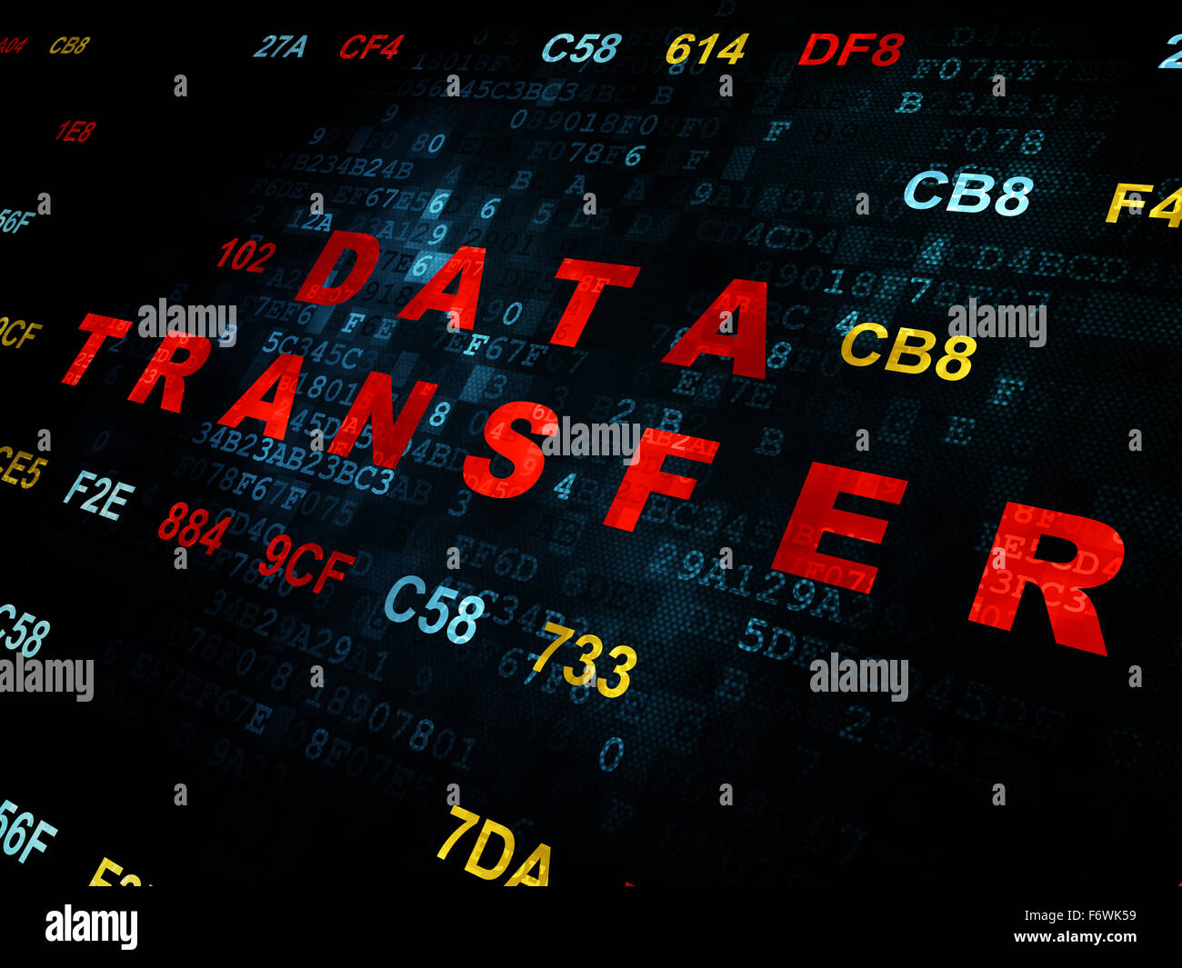 Information concept: Data Transfer on Digital background Stock Photo ...