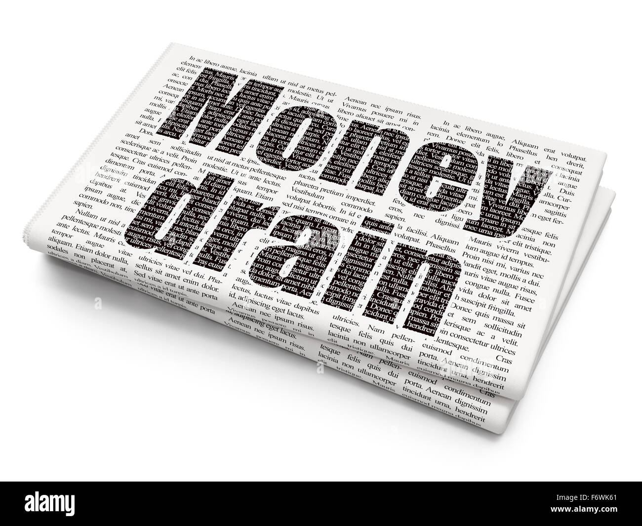 Banking concept: Money Drain on Newspaper background Stock Photo - Alamy