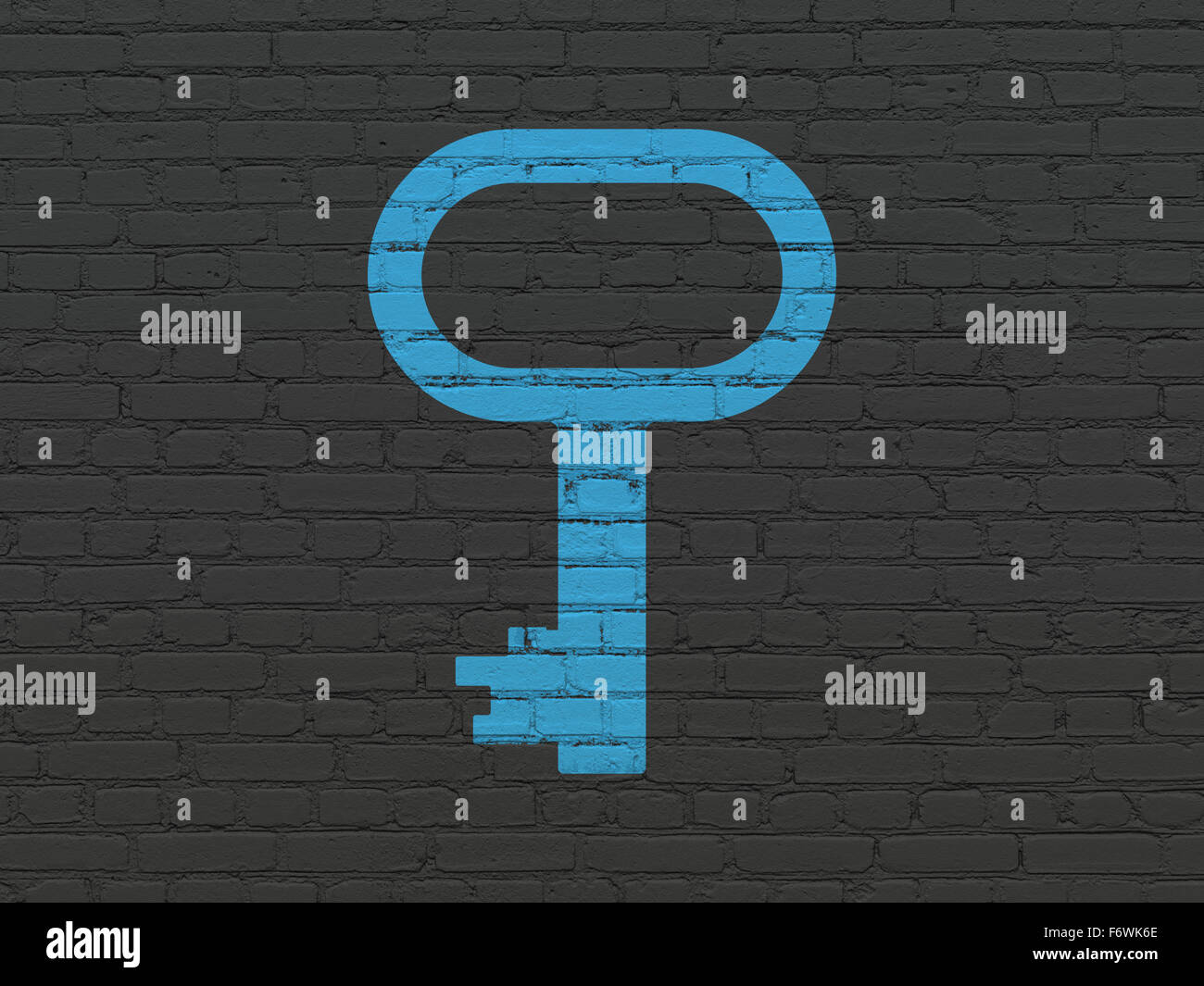 Protection concept: Key on wall background Stock Photo - Alamy