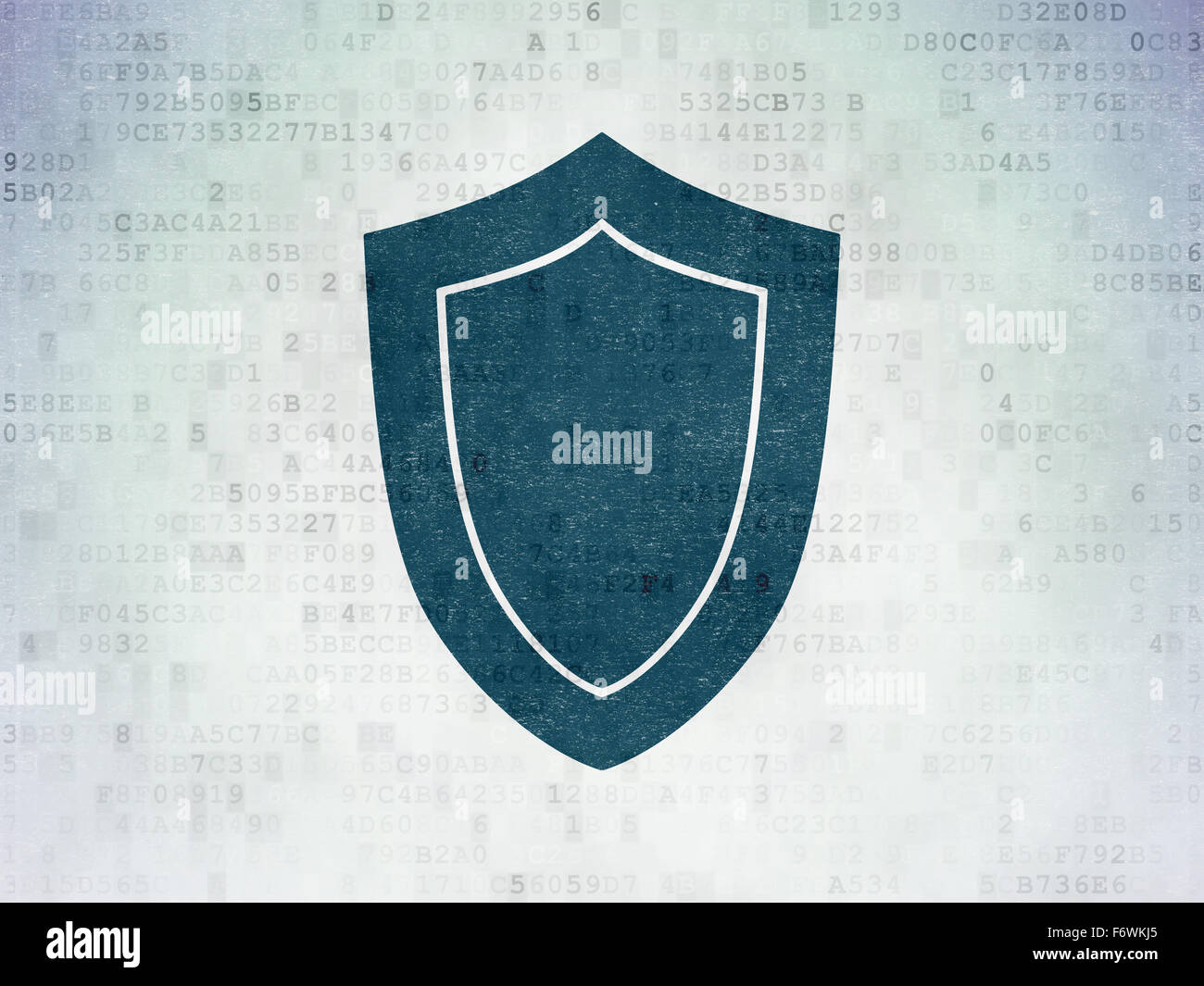 Privacy concept: Shield on Digital Paper background Stock Photo - Alamy