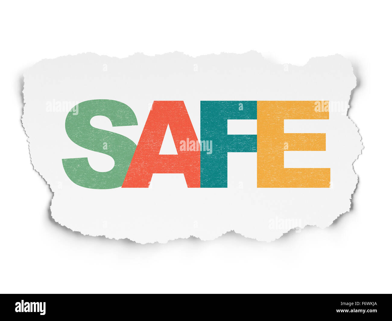 Security concept: Safe on Torn Paper background Stock Photo - Alamy