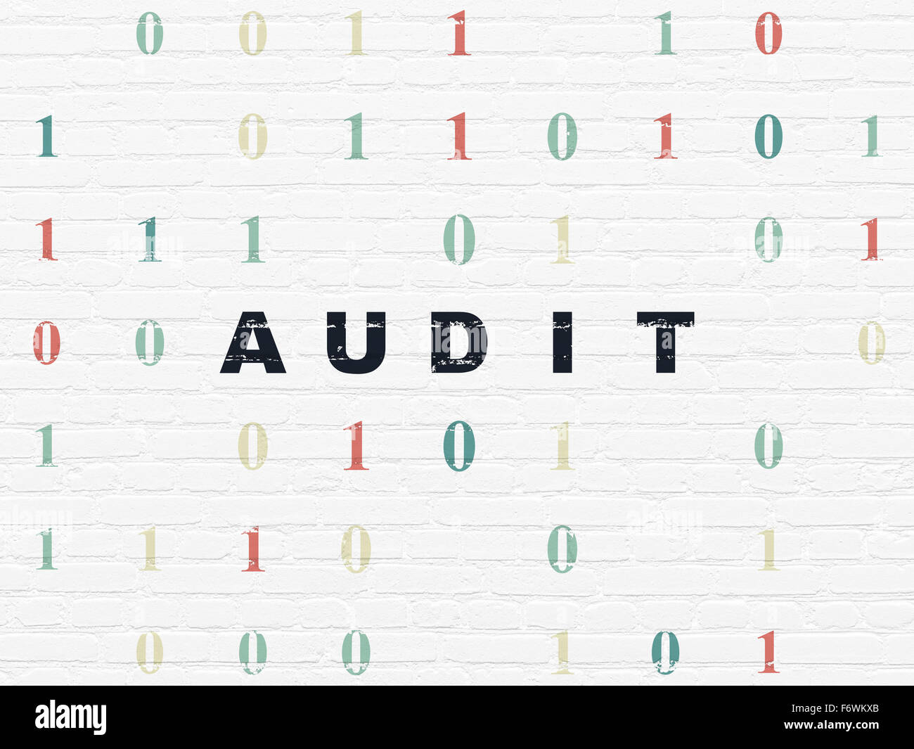 Business concept: Audit on wall background Stock Photo - Alamy