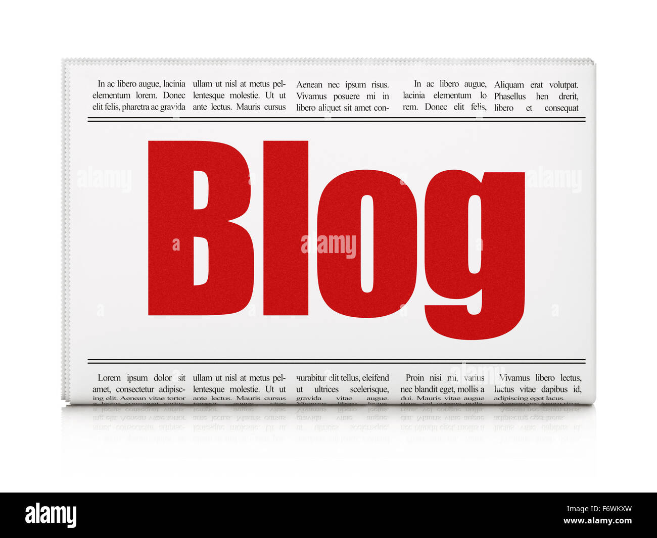 Web design concept: newspaper headline Blog Stock Photo - Alamy