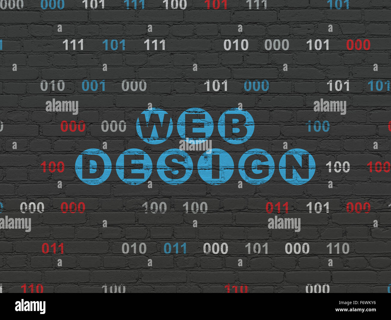 Web development concept: Web Design on wall background Stock Photo - Alamy