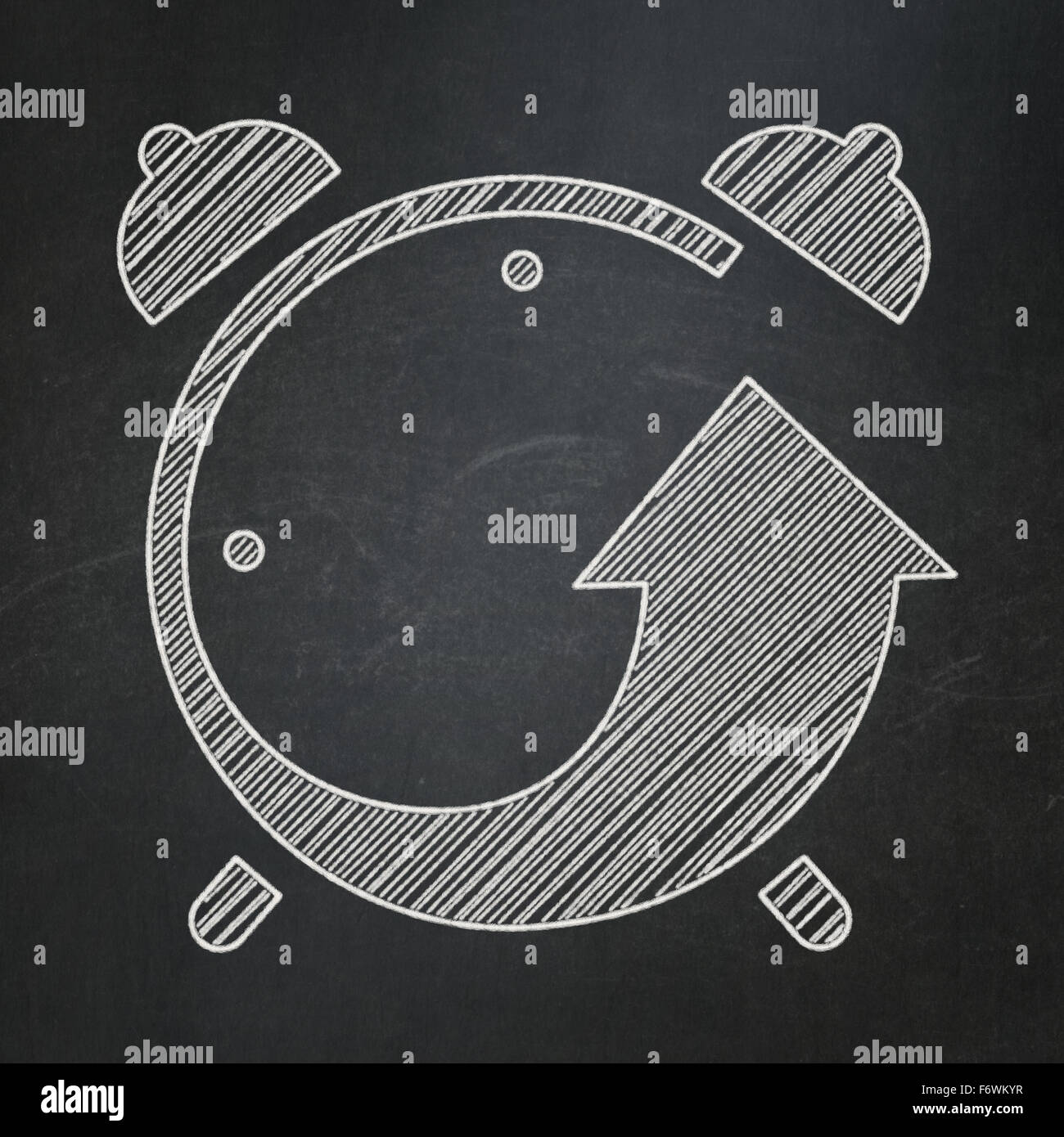 Time concept: Alarm Clock on chalkboard background Stock Photo - Alamy