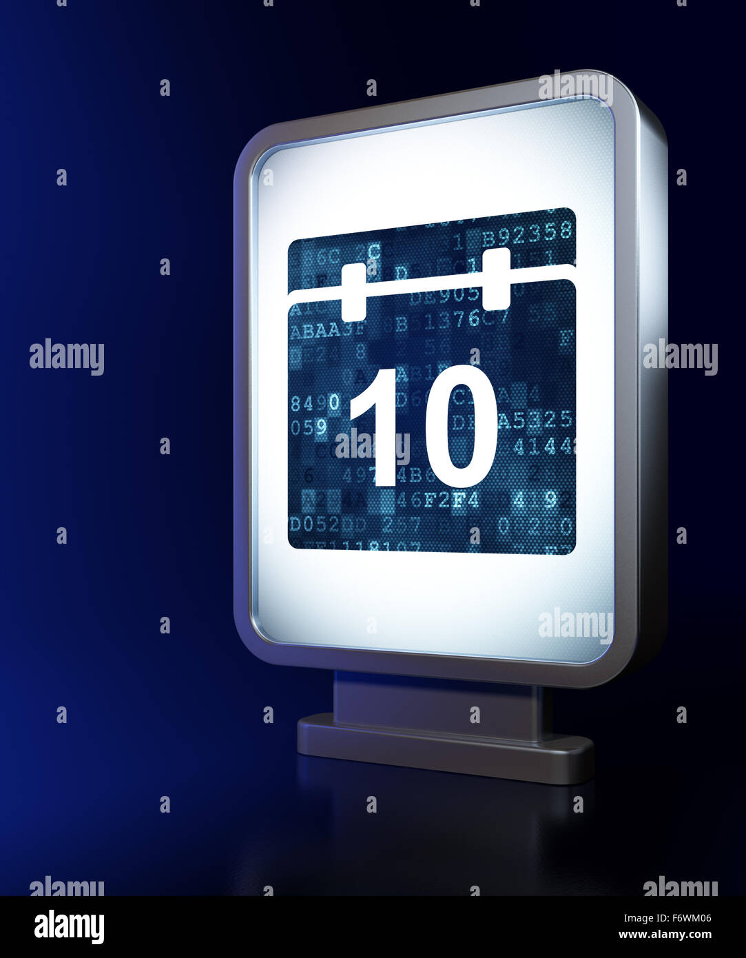 Timeline concept: Calendar on billboard background Stock Photo - Alamy