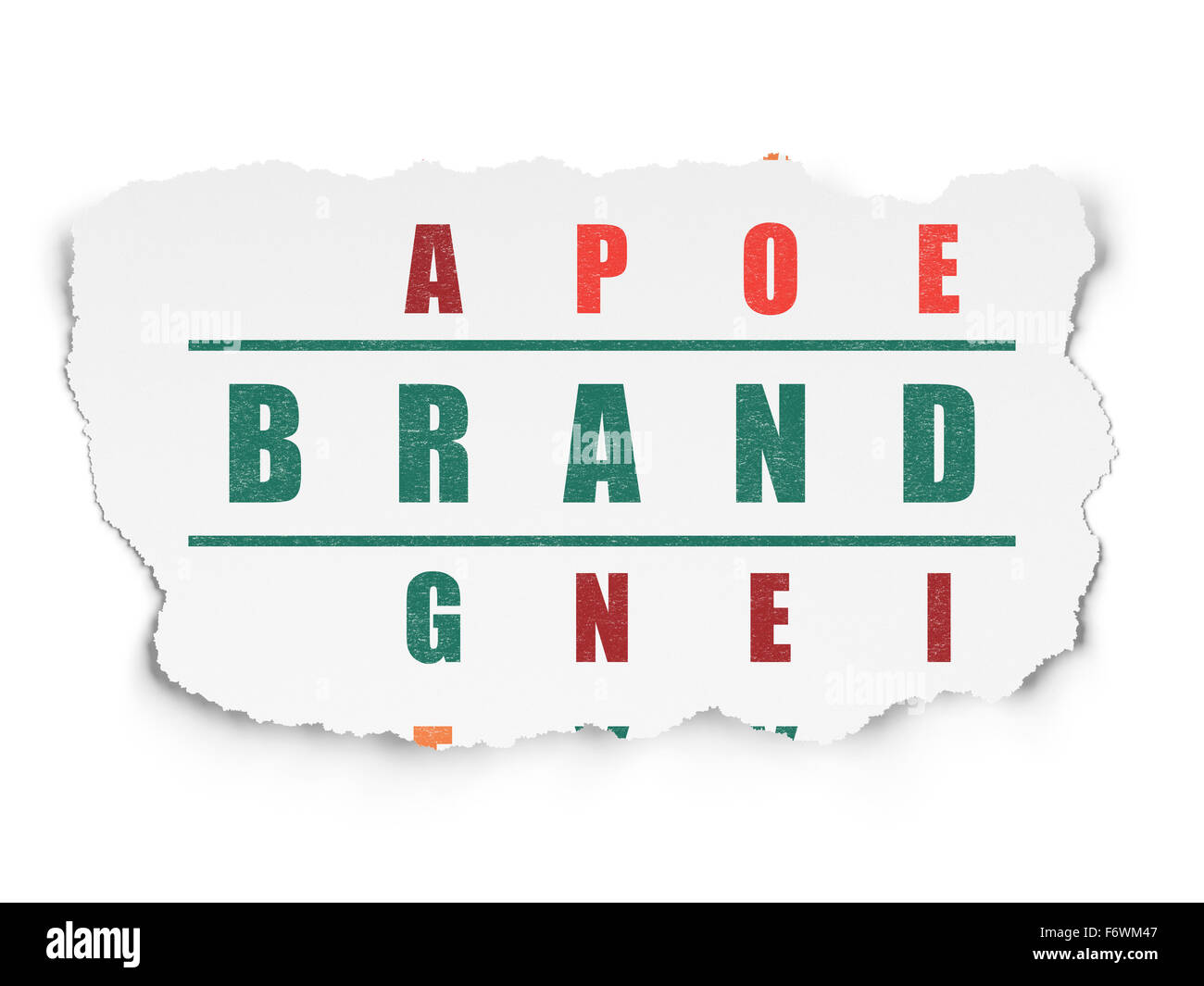 Advertising concept: Brand in Crossword Puzzle Stock Photo - Alamy