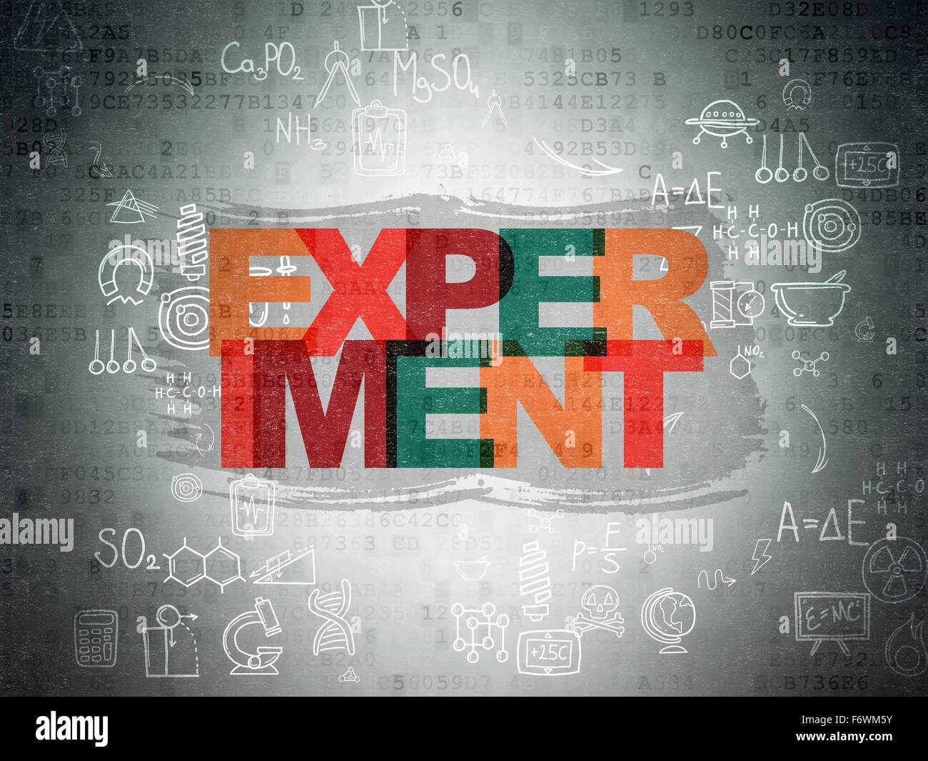 Science concept: Experiment on Digital Paper background Stock Photo - Alamy