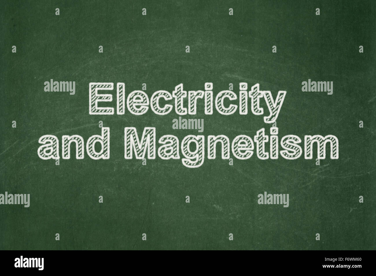 Science concept: Electricity And Magnetism on chalkboard background ...