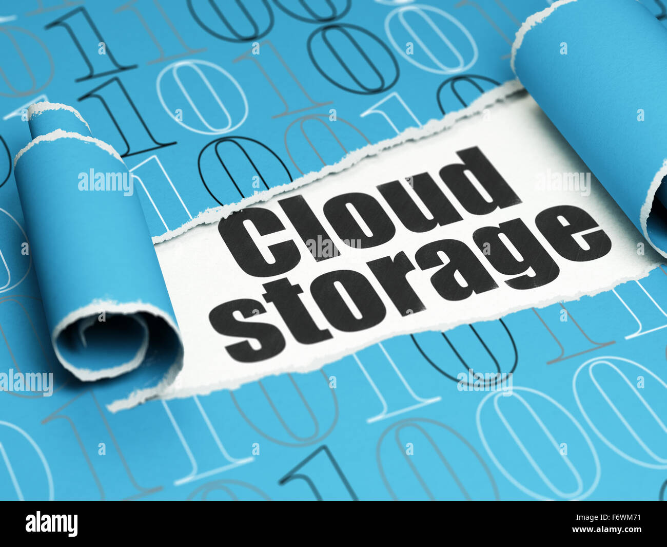 Cloud technology concept: black text Cloud Storage under the piece of ...
