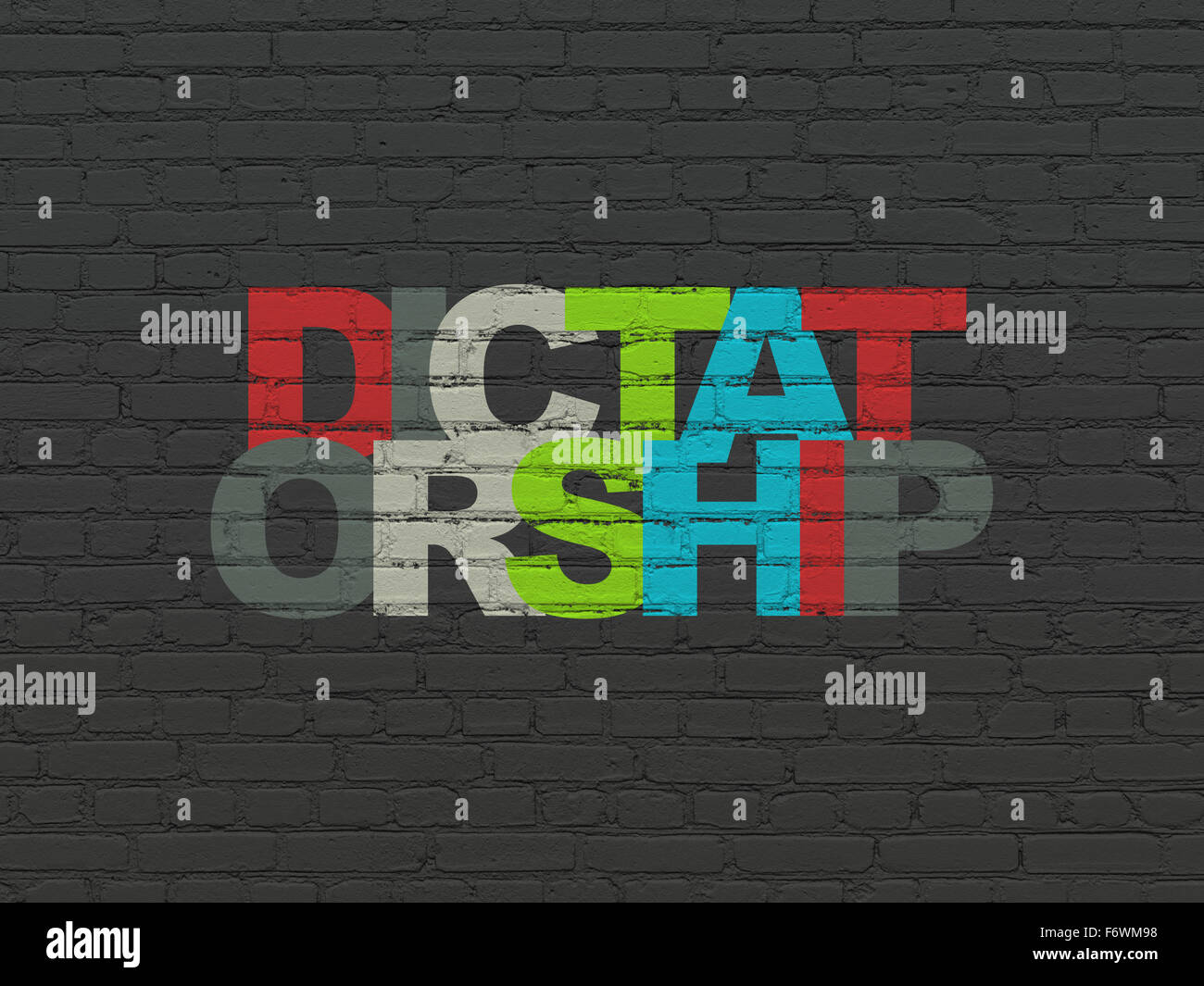 Politics concept: Dictatorship on wall background Stock Photo - Alamy
