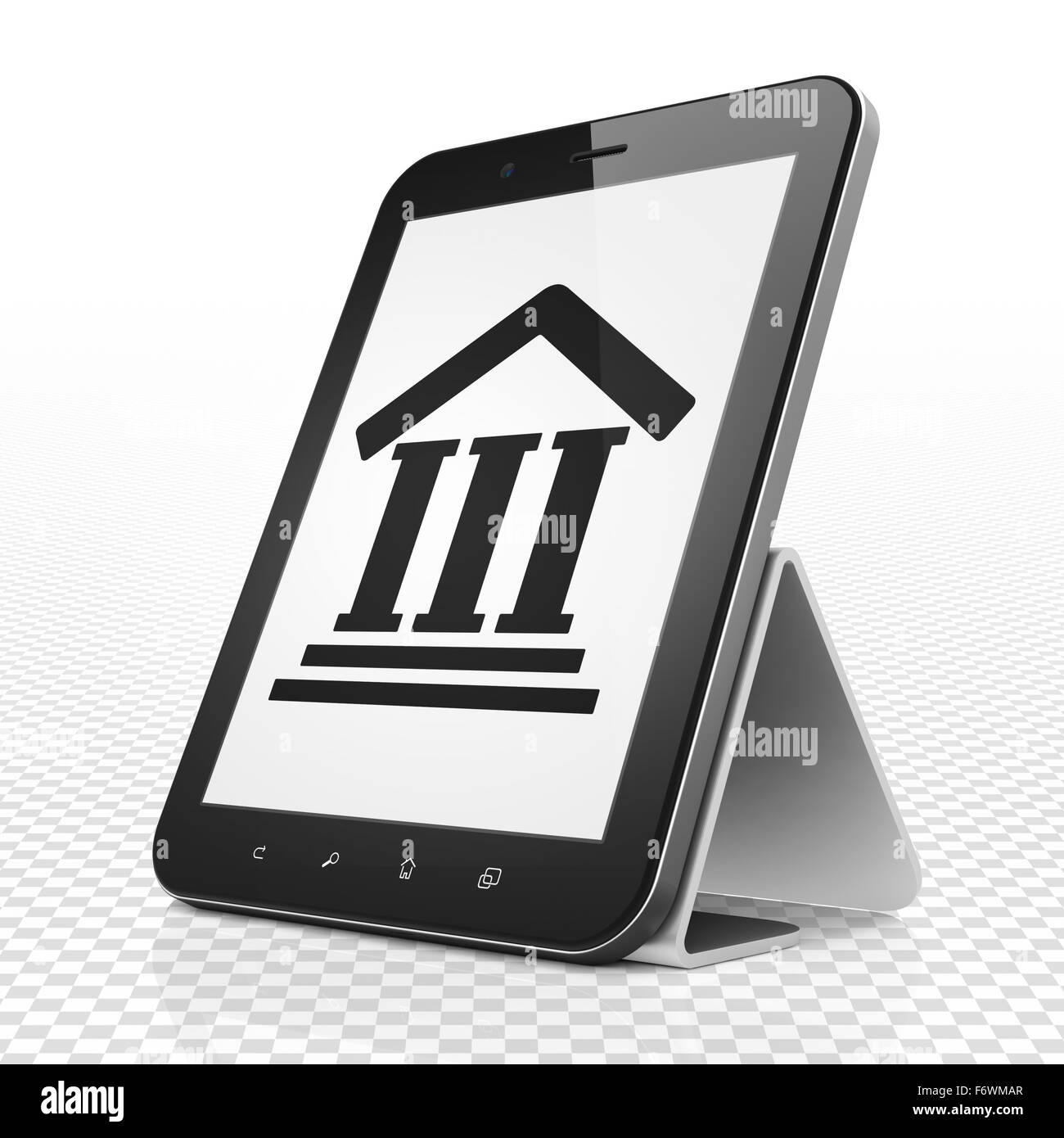 Law concept: Tablet Computer with Courthouse on display Stock Photo - Alamy