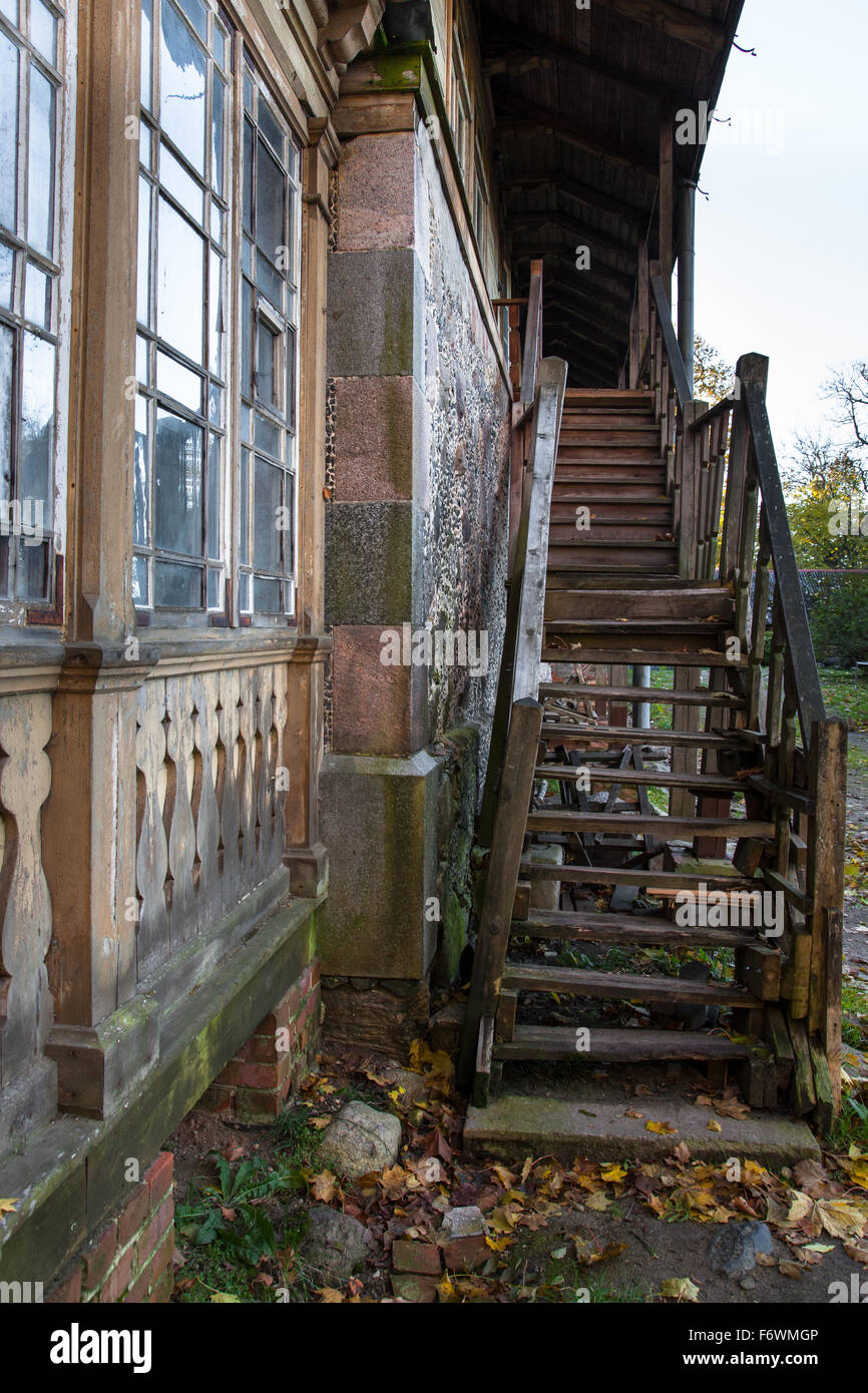 Broken wood stair hi-res stock photography and images - Alamy