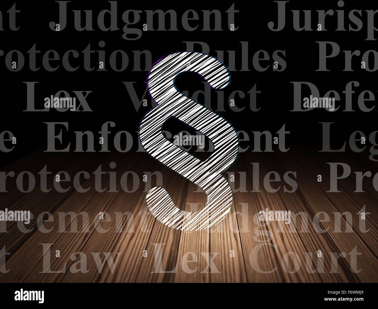 Law concept: Paragraph in grunge dark room Stock Photo - Alamy