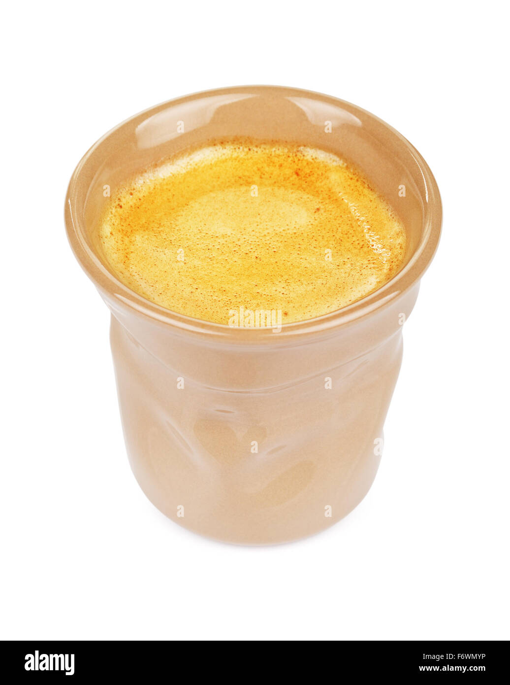 original brown espresso cup, isolated on white Stock Photo - Alamy