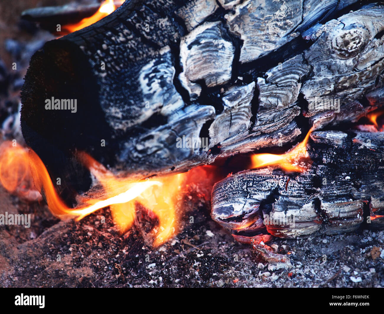 bright bonfire flame and embers close up Stock Photo - Alamy