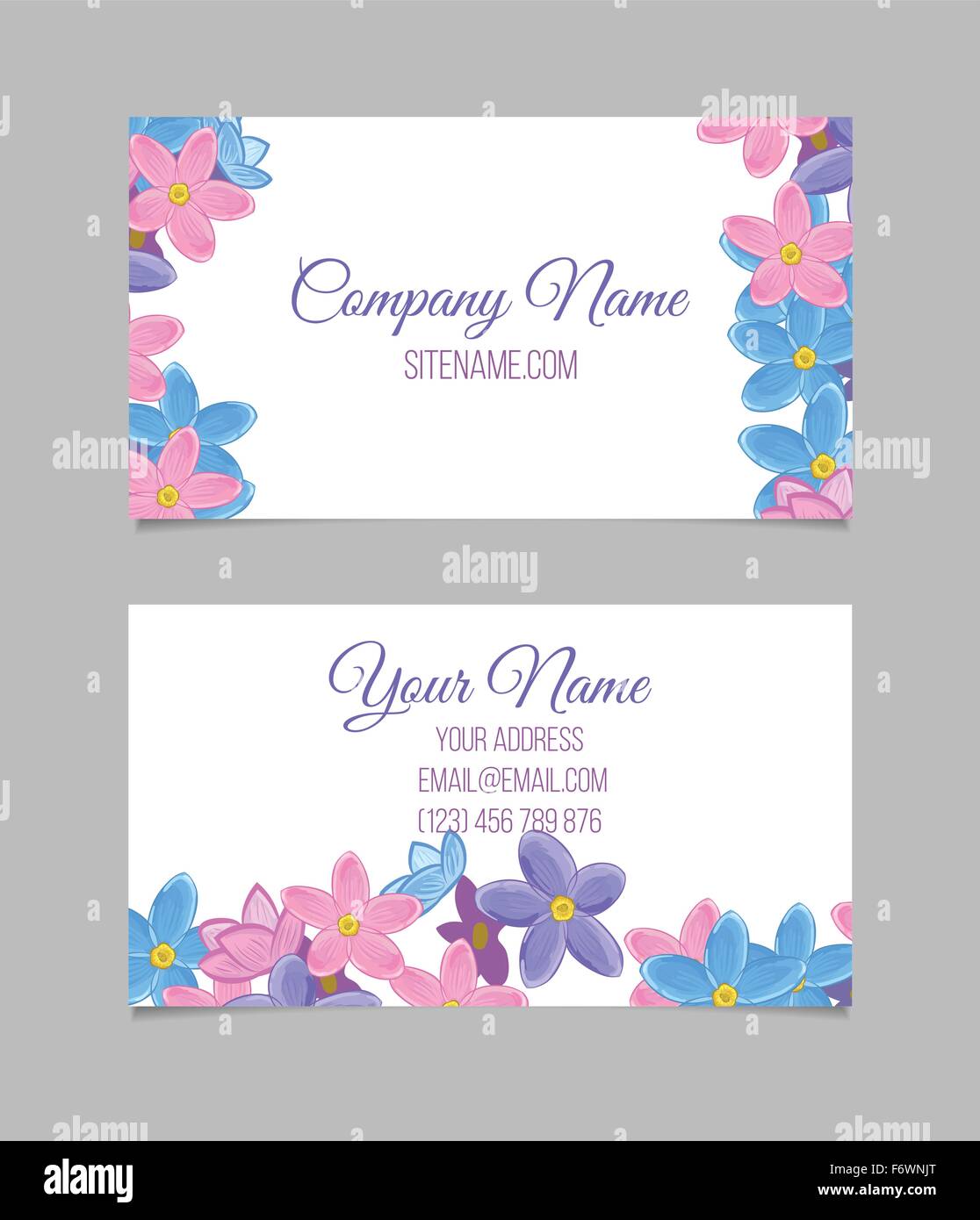 Floral card template Stock Vector Image & Art - Alamy