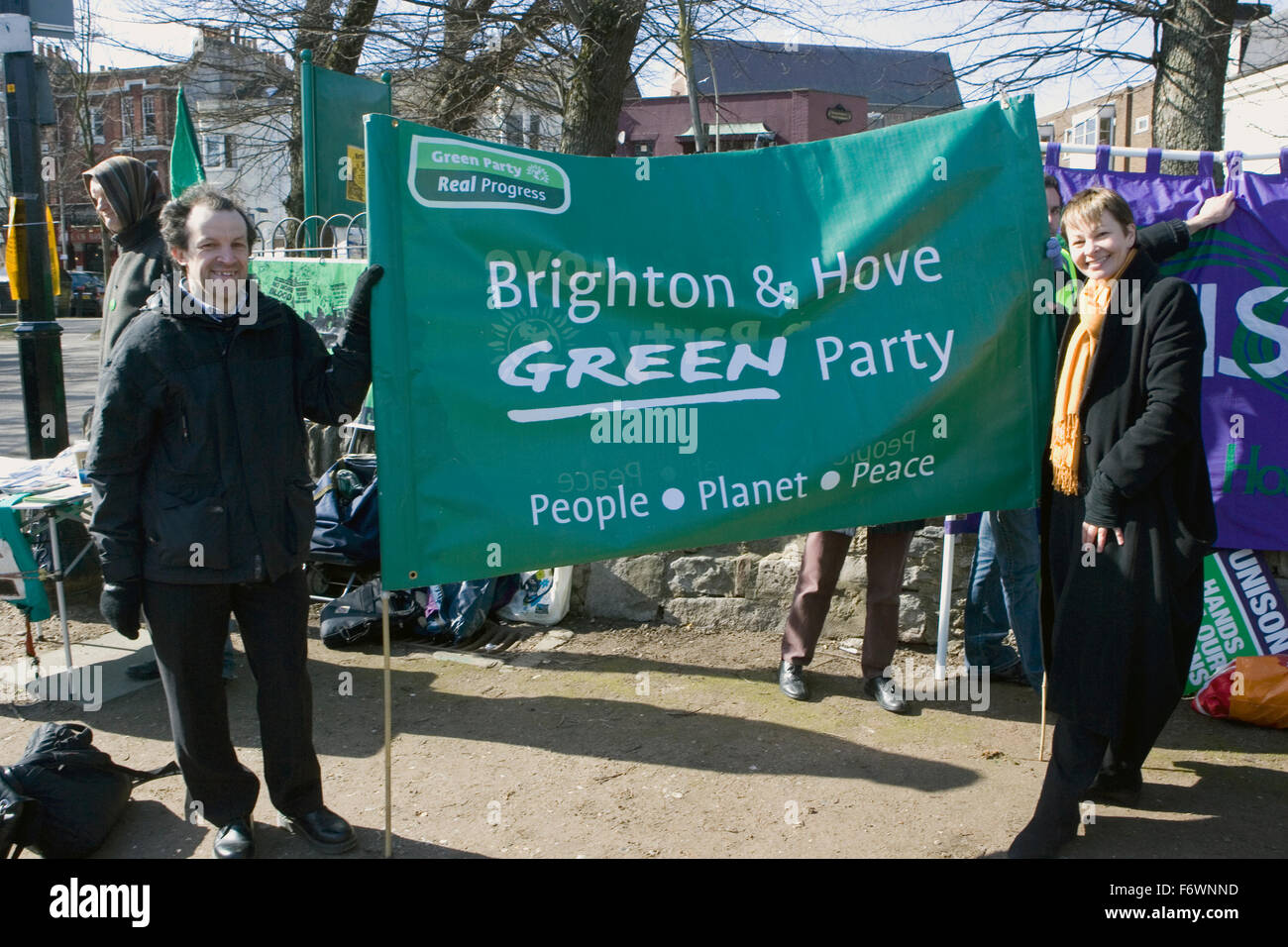 Caroline Lucas at a Green Party event prior to her being elected as ...