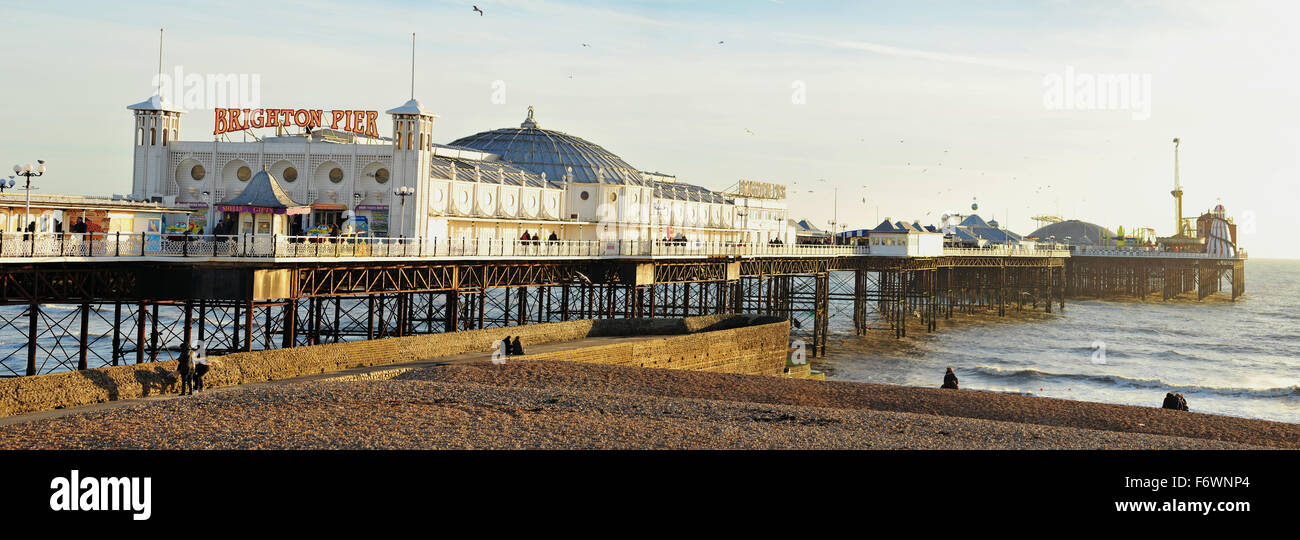 A panorama of Brighton pier Stock Photo - Alamy