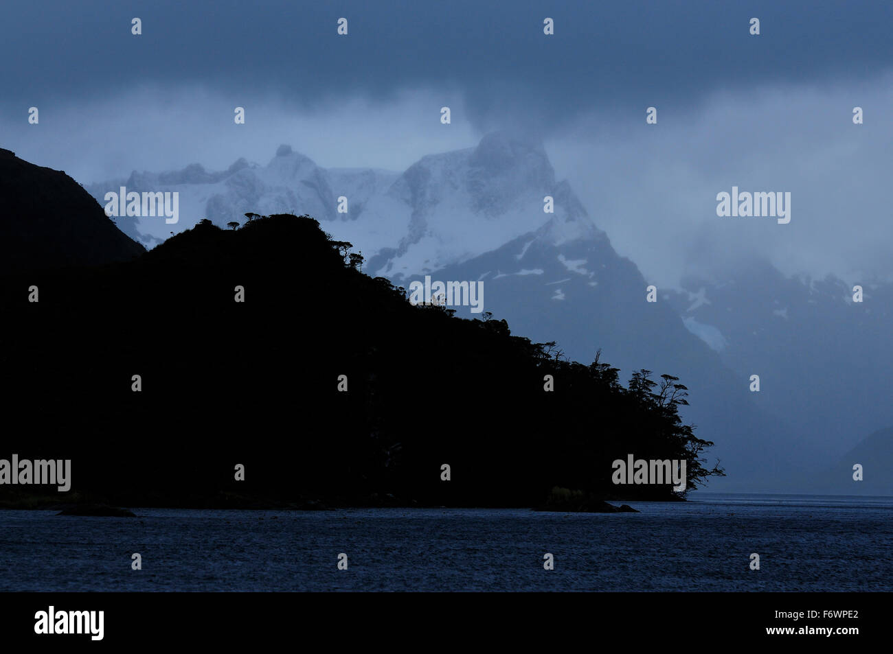 Bad weather mood at Monte Hurt, Cordillera Darwin, Tierra del Fuego ...