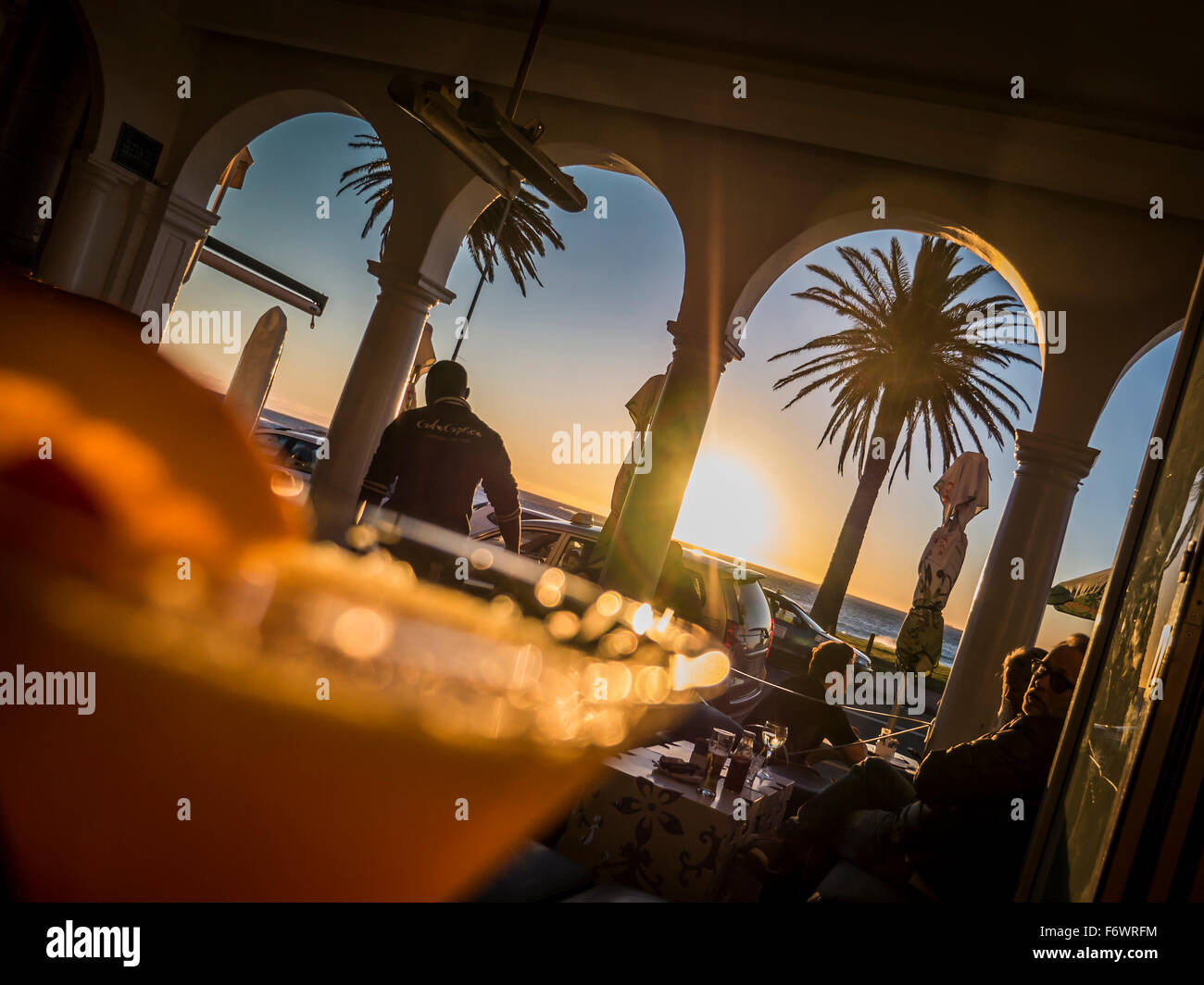 Cafe at beach promenade, Camps Bay, Cape Town, Western Cape, South ...