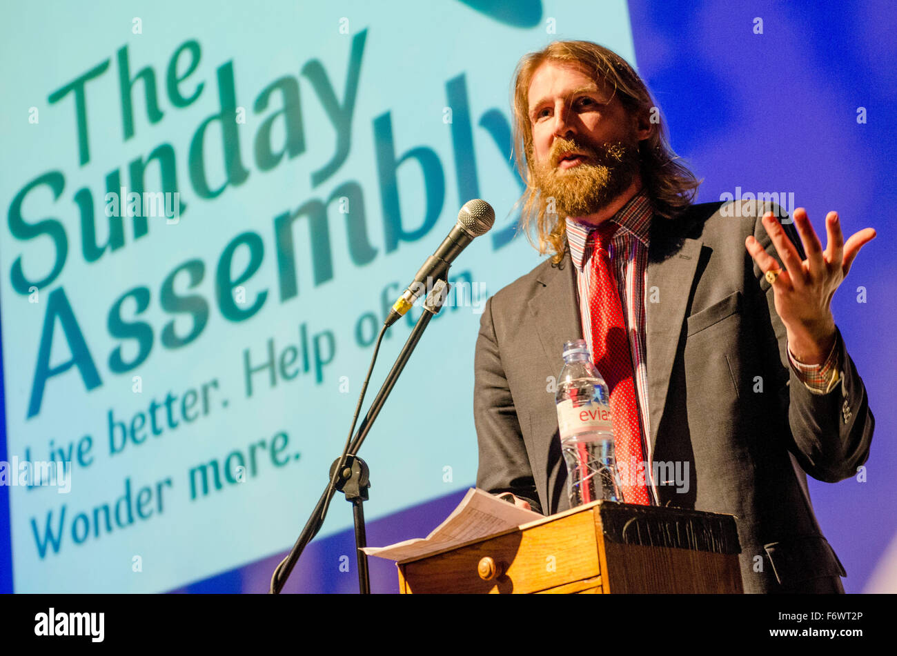 Sanderson Jones stand up comedian and founder of The Sunday Assembly ...