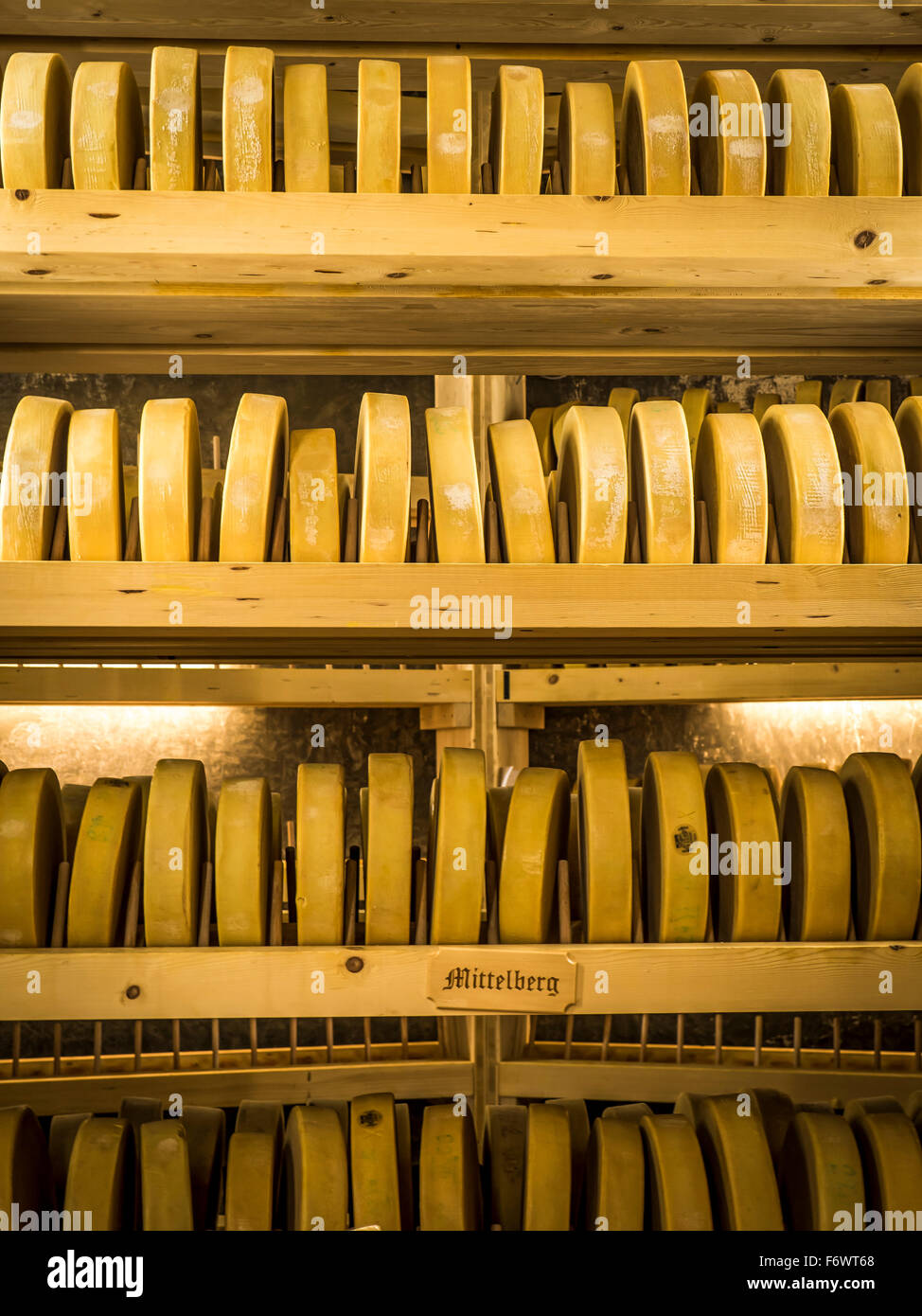 Cheese ripening chamber in a former water reservoir, Gstaad, Canton of ...