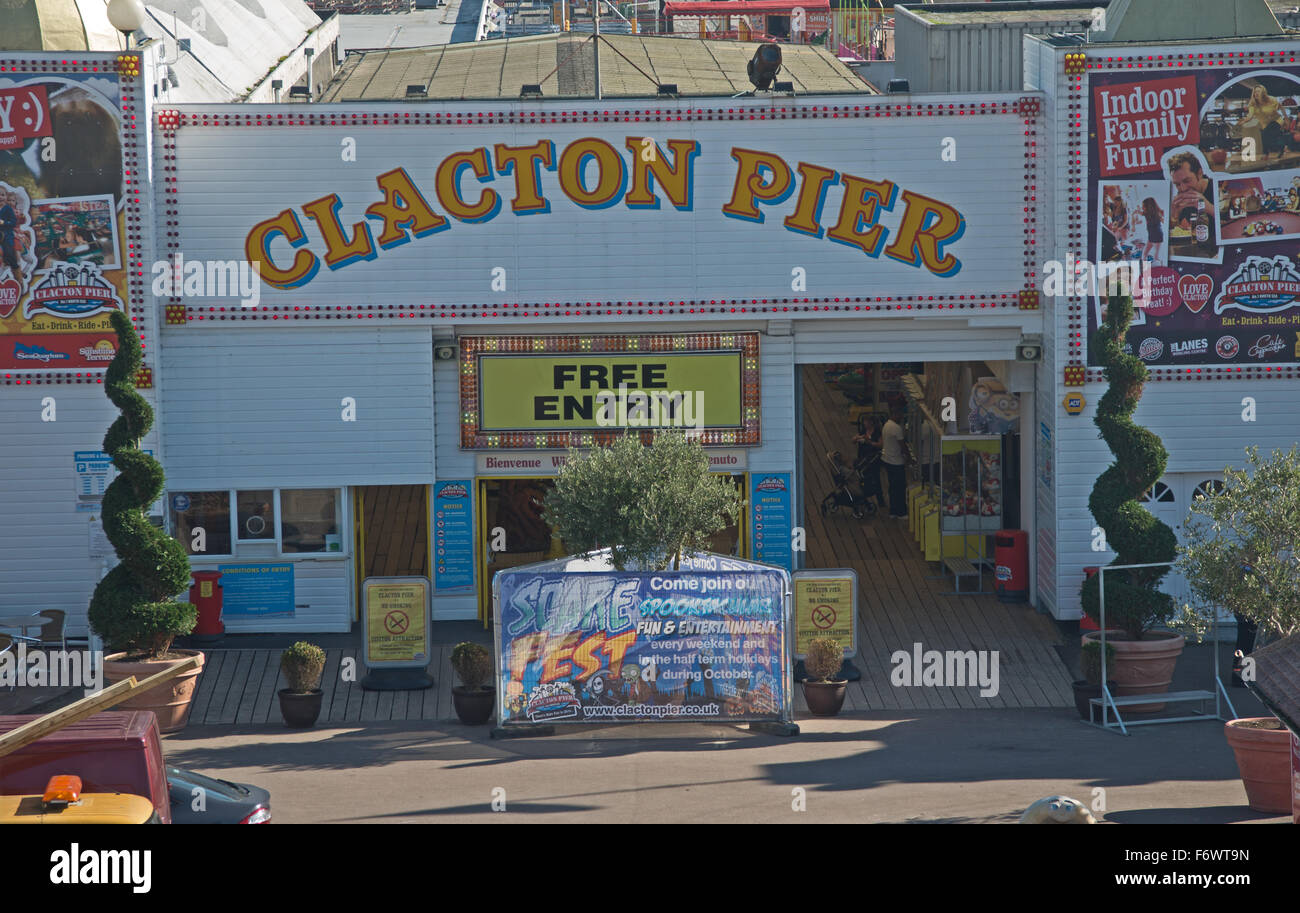 Clacton on Sea Pier Entrance Essex England Stock Photo - Alamy