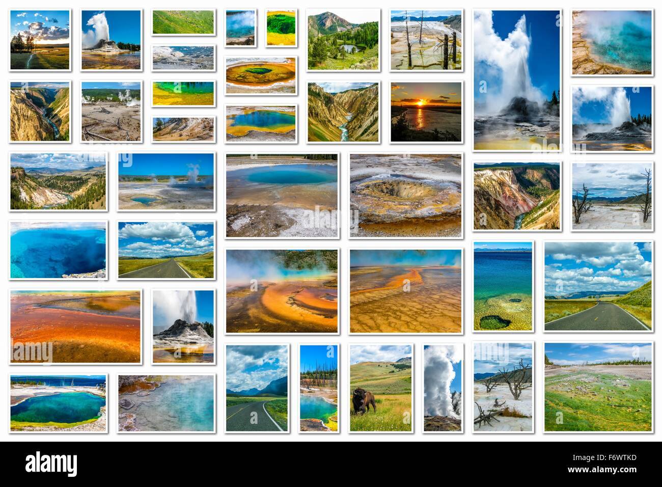 American landscapes collage hi-res stock photography and images - Alamy