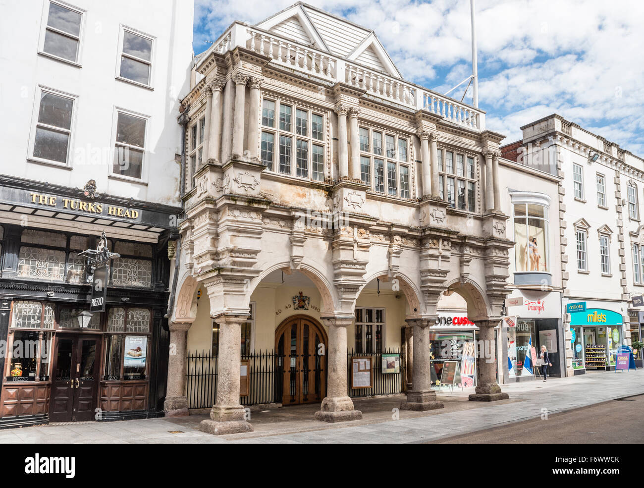 Exeter Guildhall in the historic old town, Devon, England, UK Stock ...