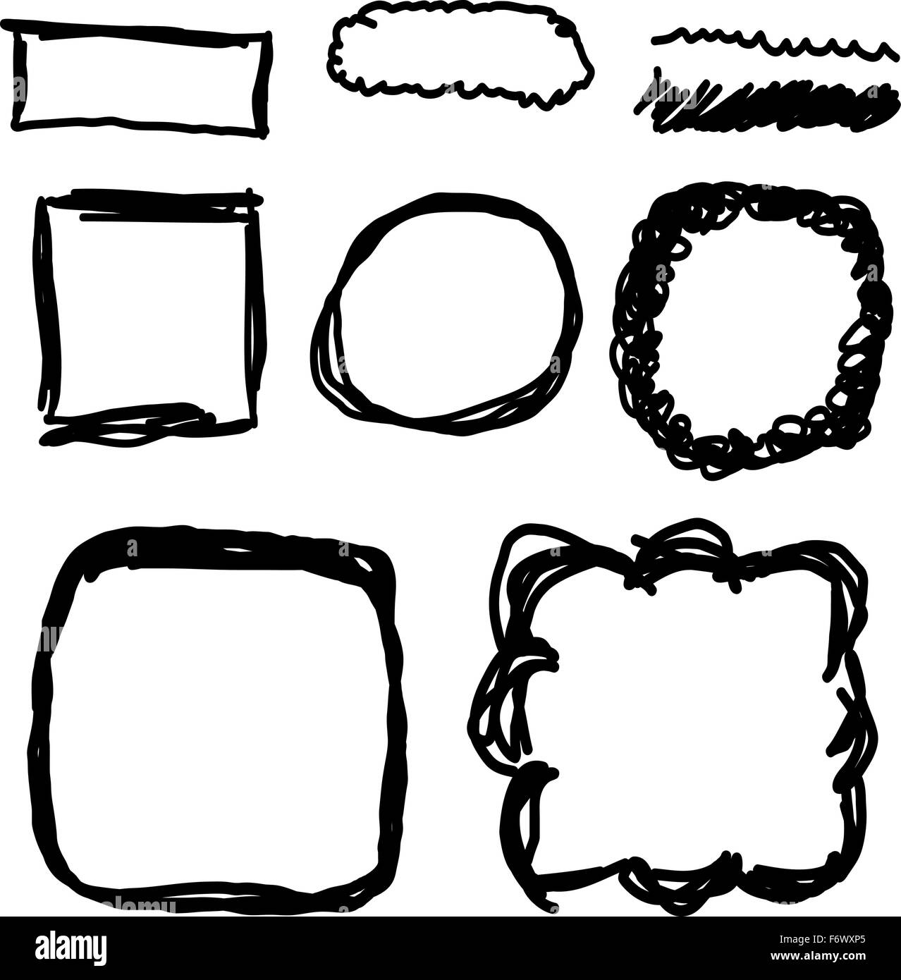 Hand drawn frames Stock Vector Images - Alamy