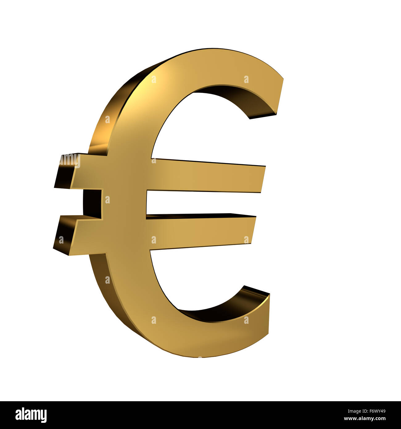 Gold Colored Euro Symbol Stock Photo - Alamy