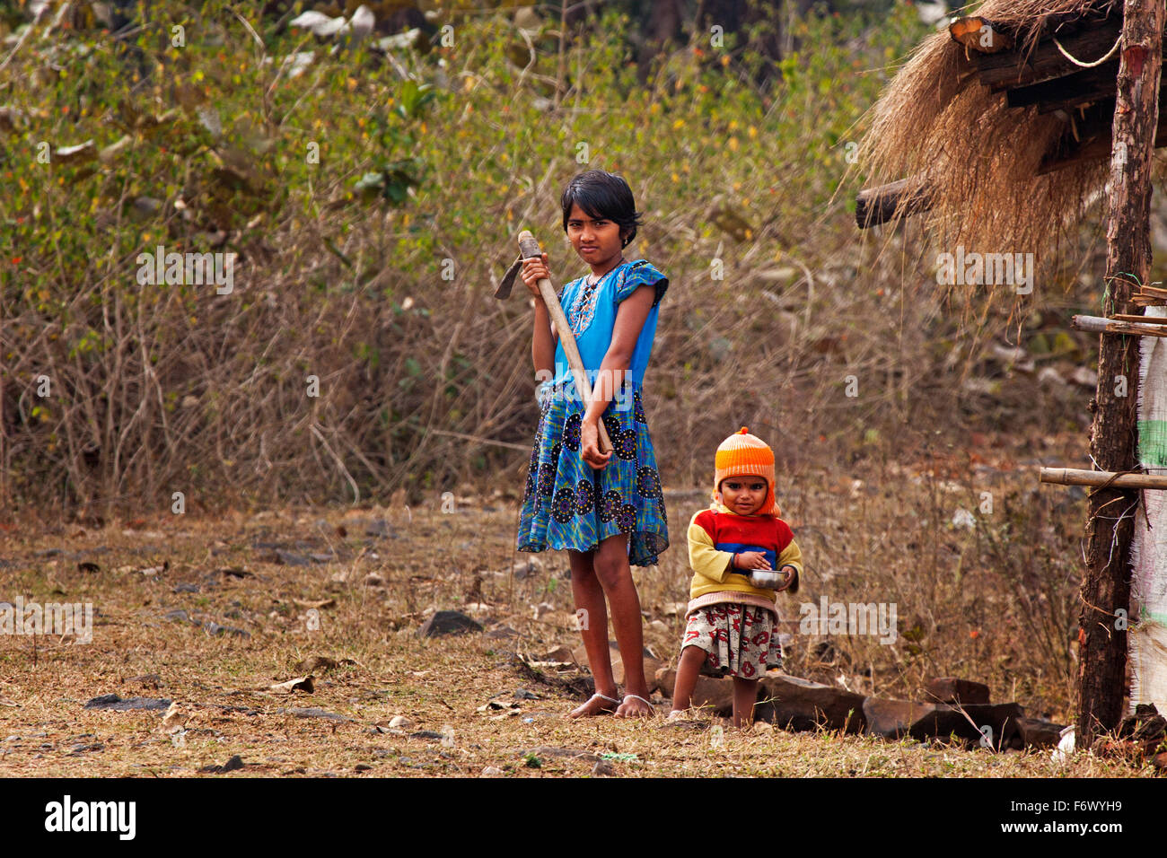 Tribes children in India Stock Photo - Alamy
