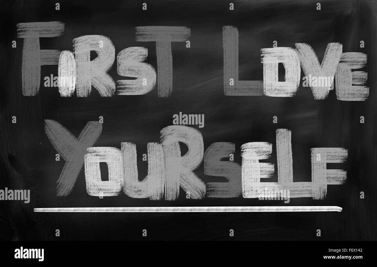 First Love Yourself Concept Stock Photo - Alamy
