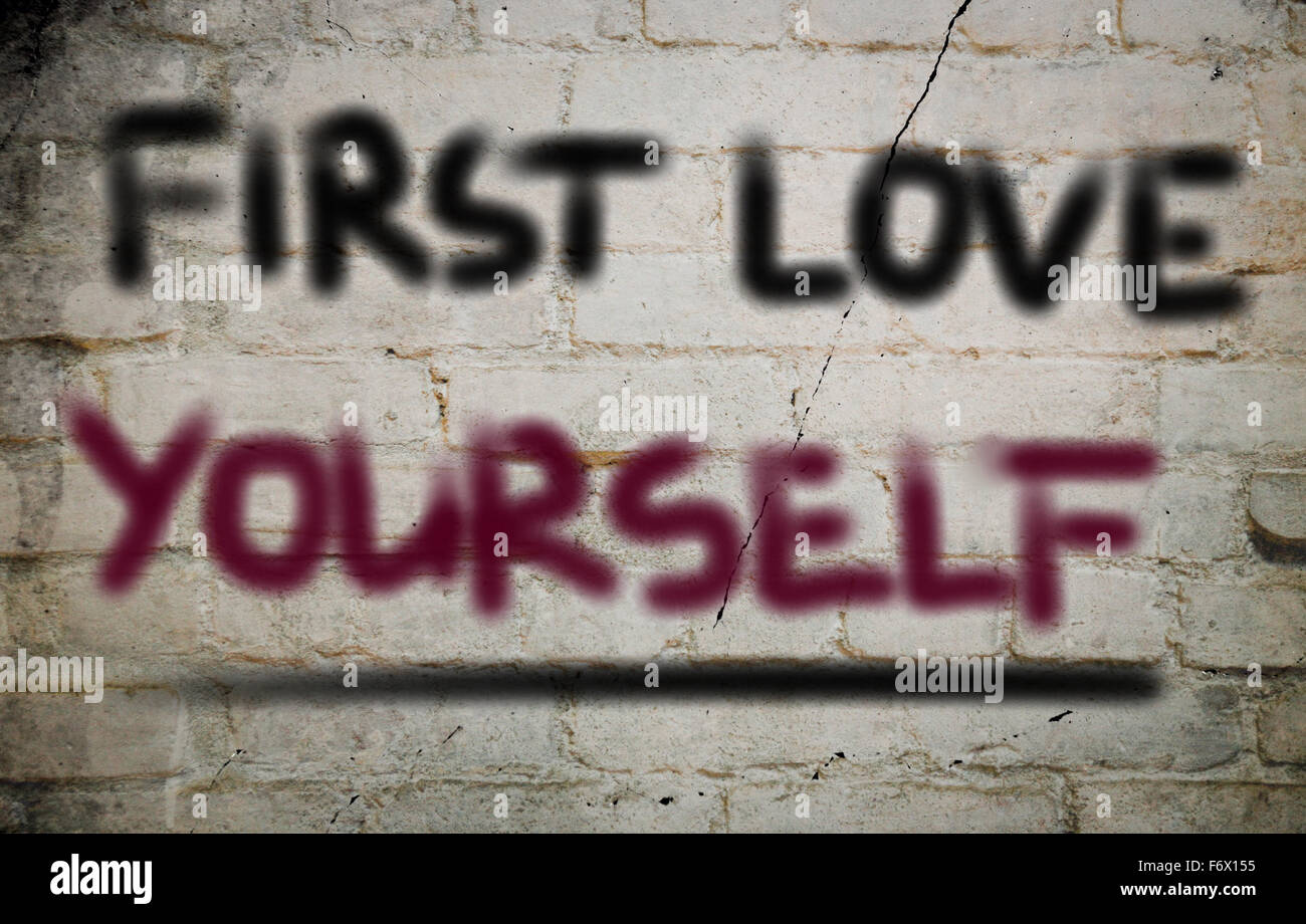 First Love Yourself Concept Stock Photo - Alamy