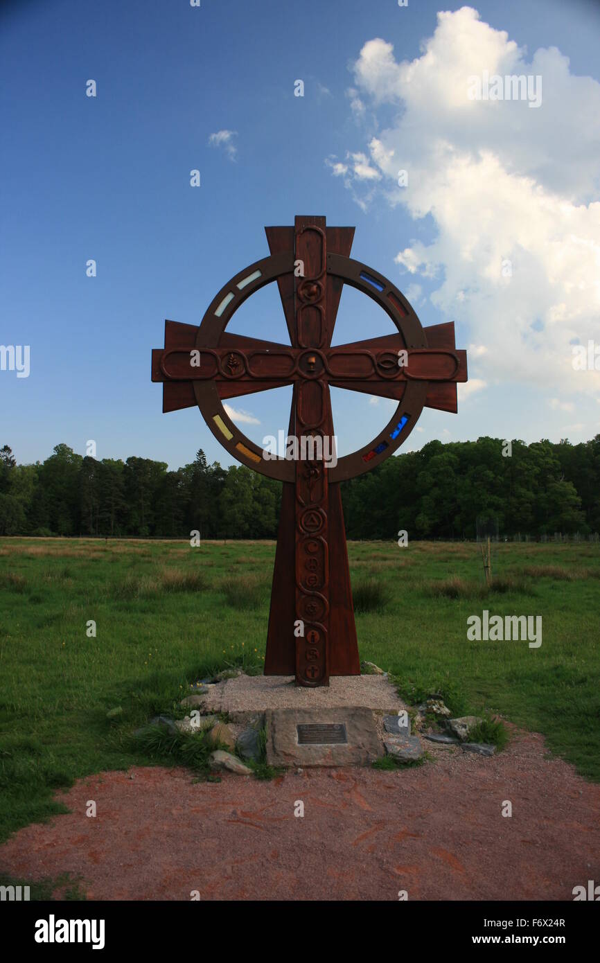 Pilgrimage Pathway Project muti-faith symbol, Luss, Loch Lomond Stock ...