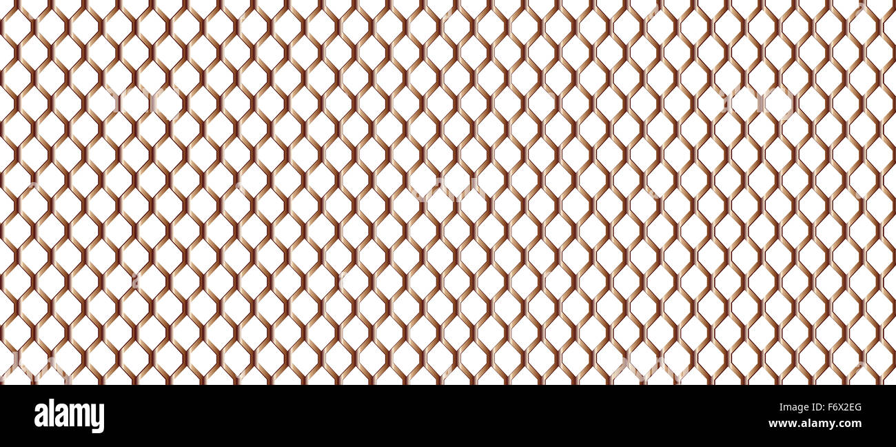 A typical chain link fence pattern in metal bronze Stock Photo - Alamy